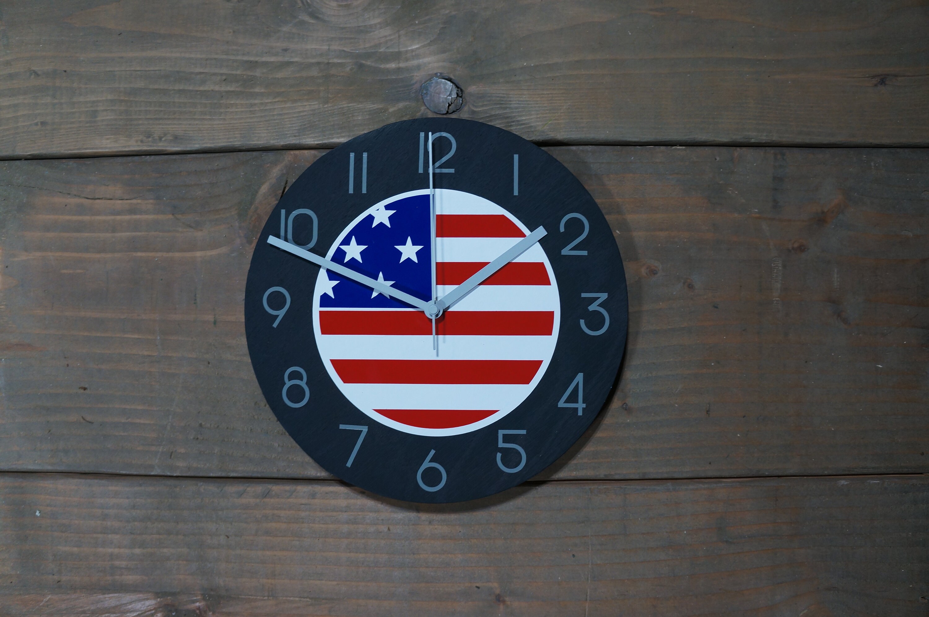10 USA Flag Wood Clock - Etsy