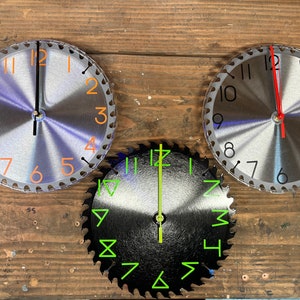 Customizable Saw Blade Clock for Fathers Day - Etsy