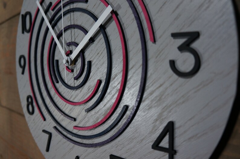 14 Simple Decorative Wood Clock Made From Red Oak - Etsy