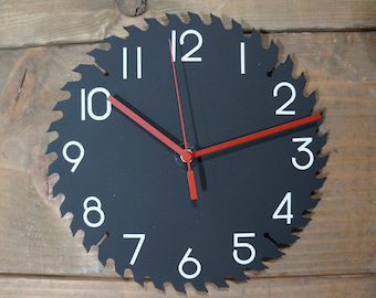 Metal 10 Saw Blade Clock Repurposed Saw Blade Man - Etsy