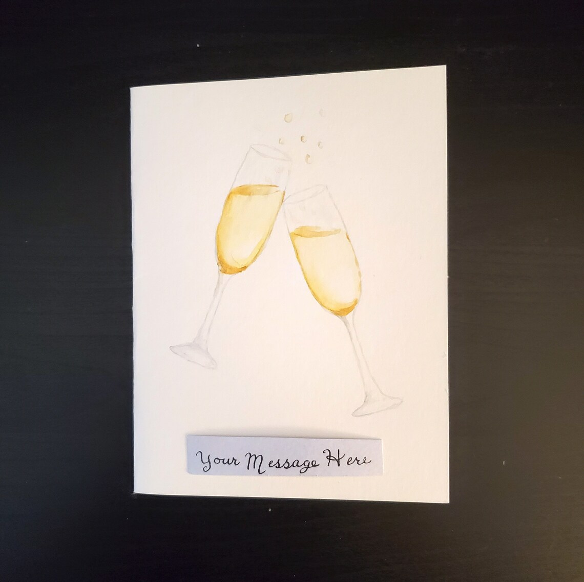 Watercolor Champagne Celebration Card Customizable 4.5x6 - Etsy
