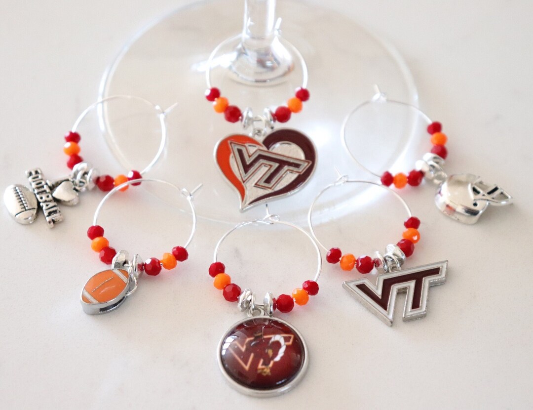 VIRGINIA TECH CHARMS Set of 6 Football Sports Fans Gifts - Etsy