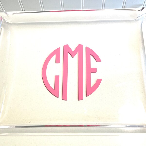 Acrylic Monogram Tray - Etsy