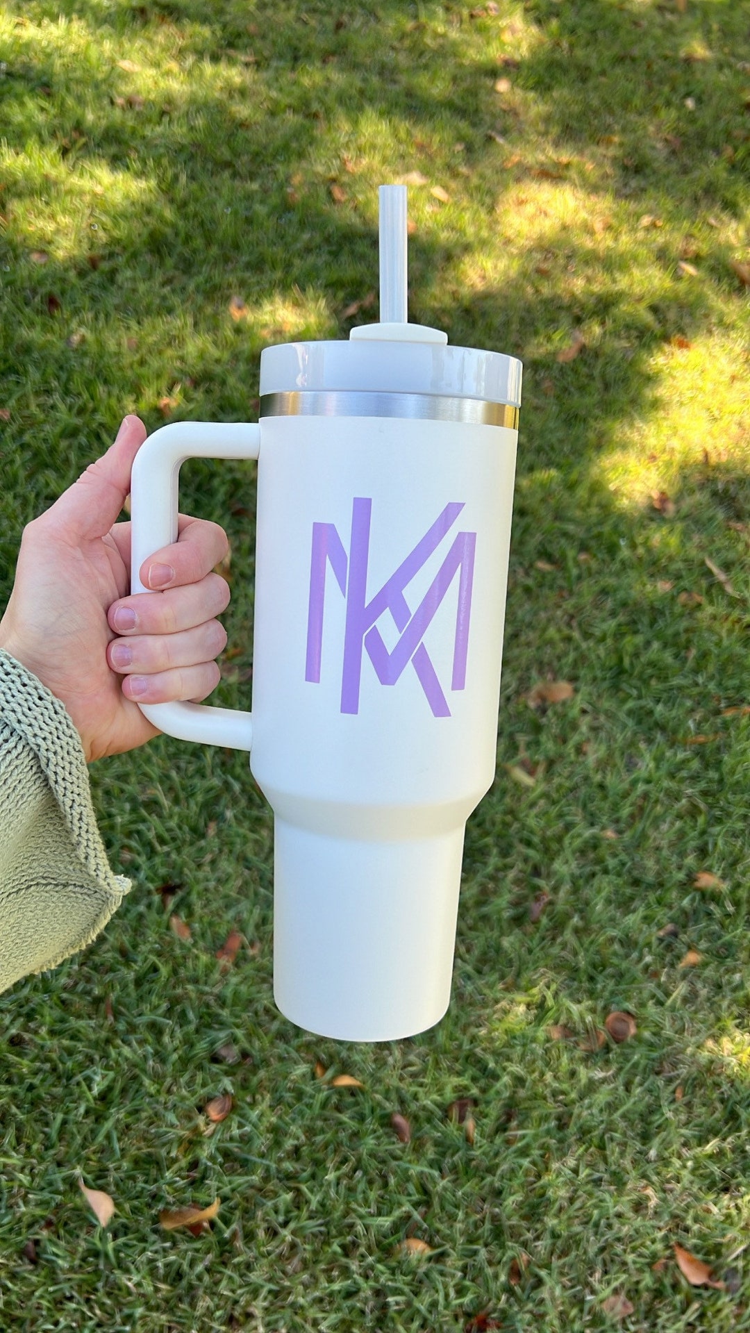 Overlapping Monogram Decal - 2 Initial Block Letter - Monogram Sticker ...