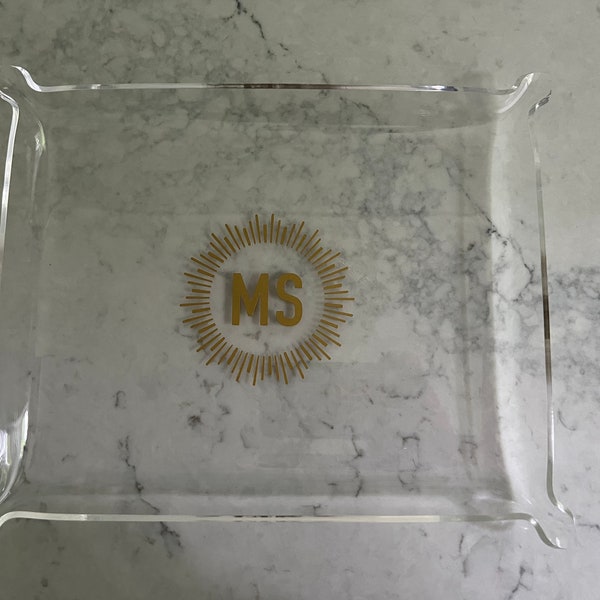 Acrylic Monogram Tray - Etsy