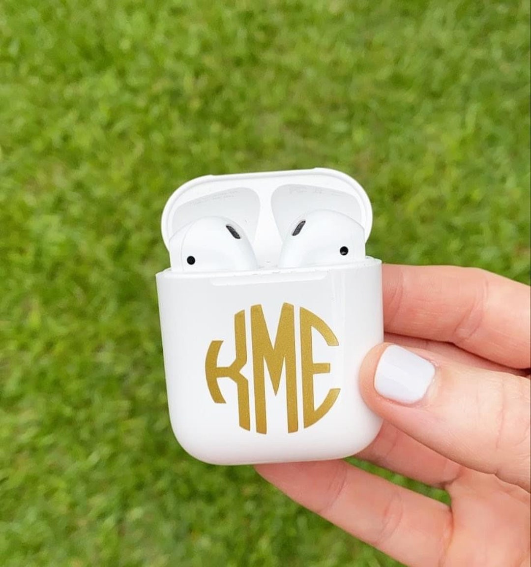 AirPod Decal - Monogram Sticker 1"x1" for Phone Charger, Airpods ...