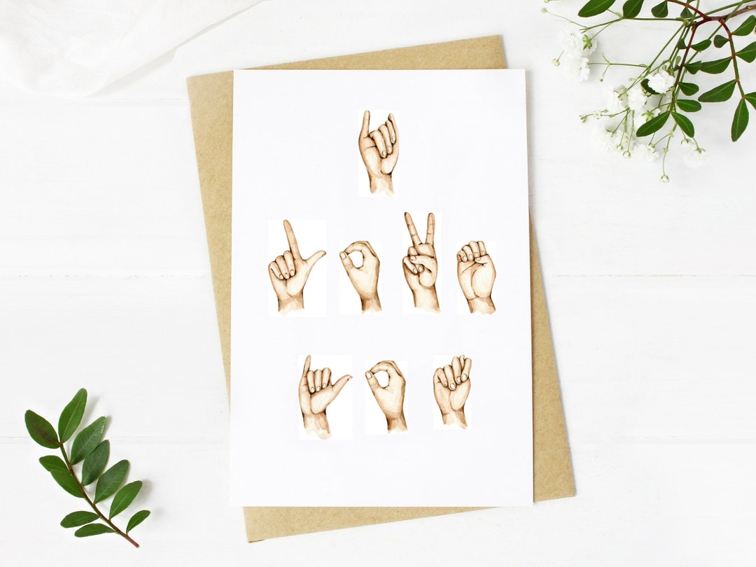 Printable I Love You ASL Greeting Card/ American Sign Language ...