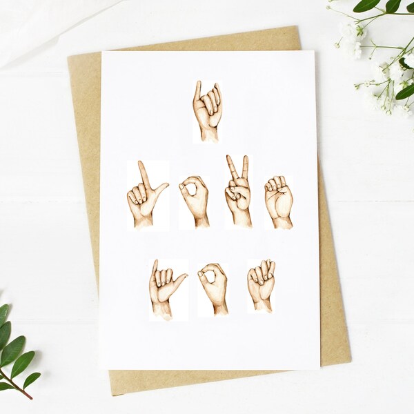Asl I Love You Printable - Etsy