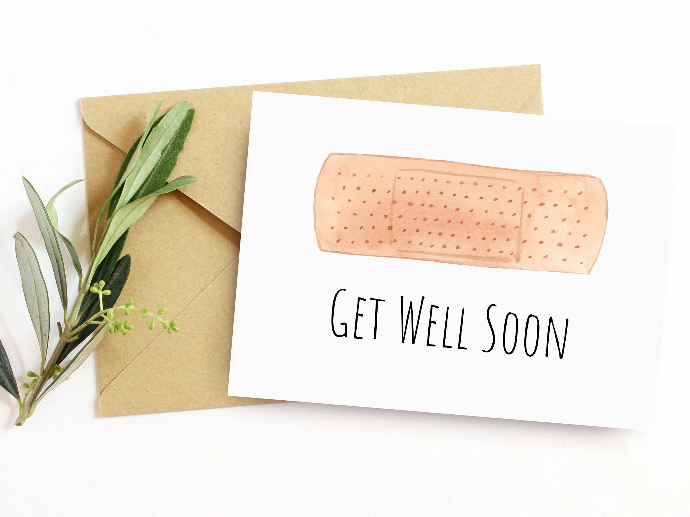 Printable Get Well Soon Greeting Card/ Feel Better Card for Sickness ...
