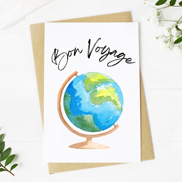Bon Voyage Card - Etsy
