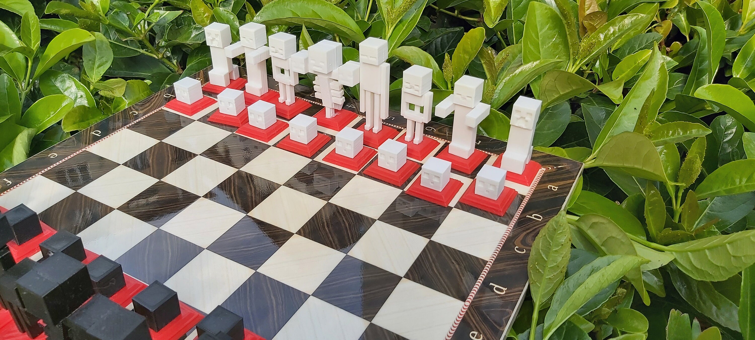 Minecraft Chess Set W Minecraft Pieces With Board Handmade - Etsy UK