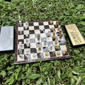 Game of Thrones Chess Set W 3D Chess Pieces GOT Figures Handmade Chess ...