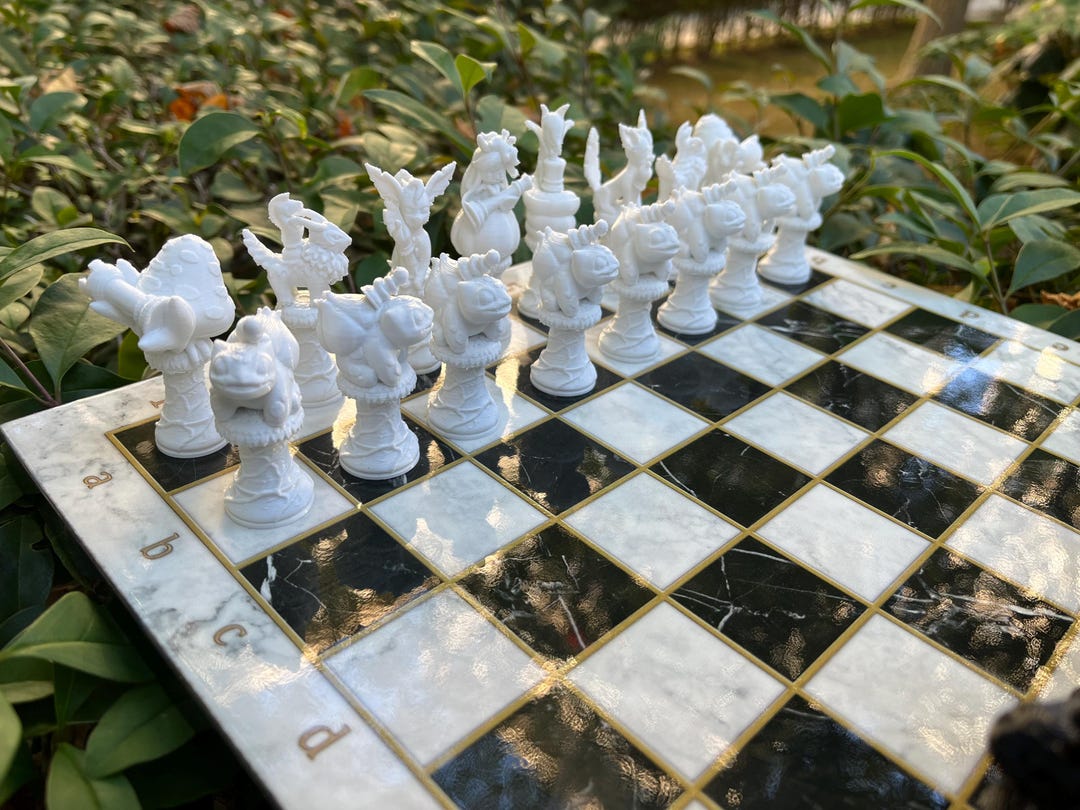Pokemon Chess Set With Wooden Board – Handmade 3D Anime Pieces - Etsy