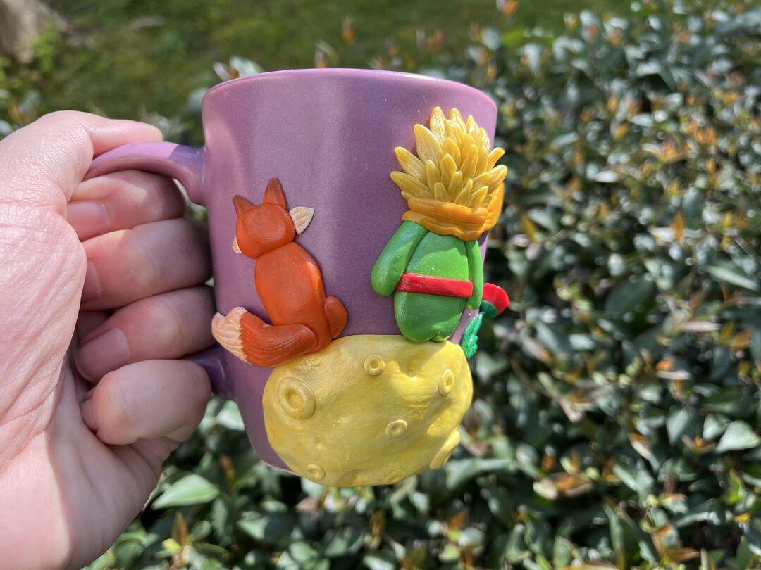 The Little Prince Mug W Le Petit Prince Coffee Cup Polymer Clay Tea Mug ...