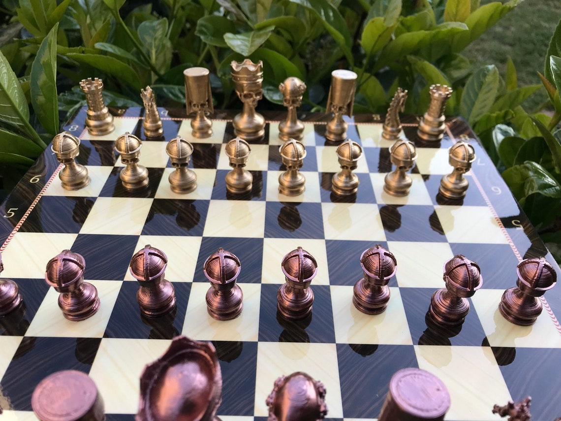 Skull Chess Set W 3D Chess Pieces Death's-head Figures - Etsy UK