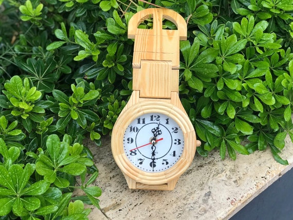 Wooden Table and Wall Clock Home Clock Modern Clock | Etsy