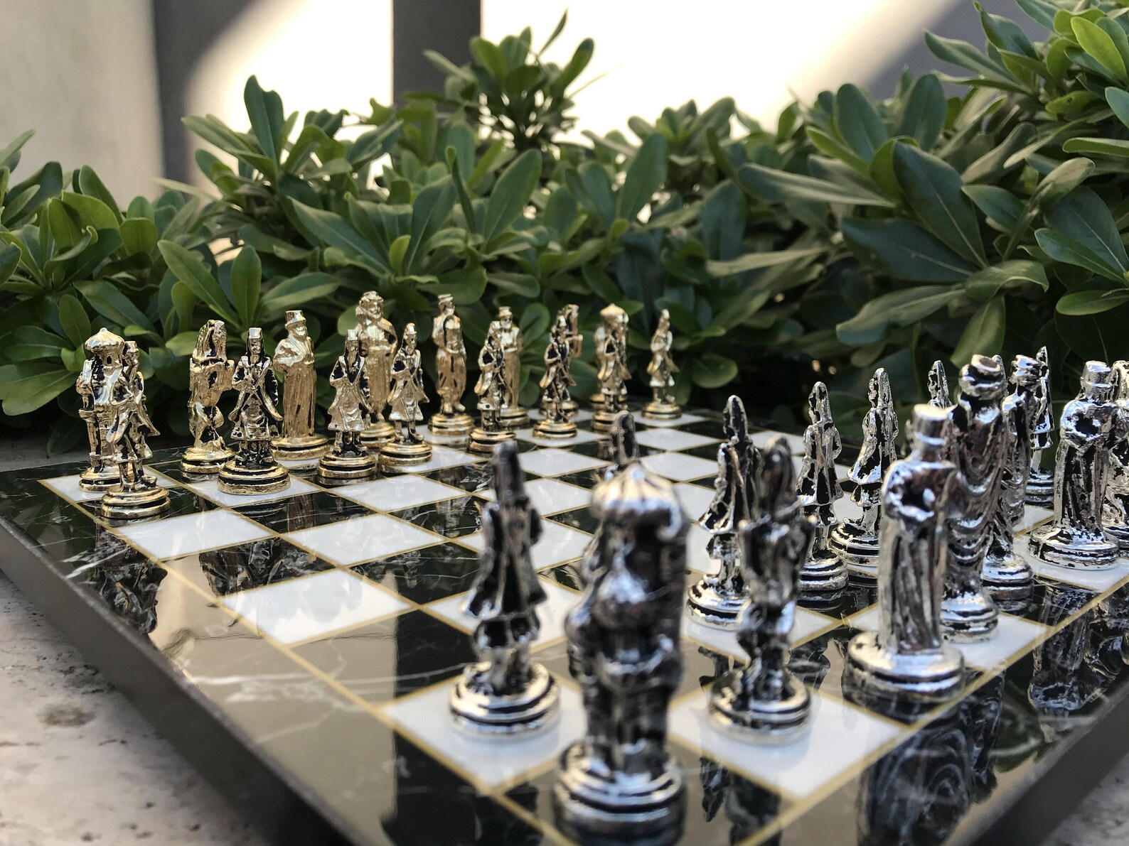 Mythological Chess Set w/ Board Historical Figures Marble | Etsy