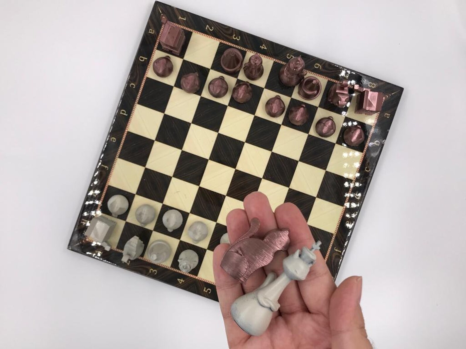 Cat Chess Set w Cat Pieces with Board Handmade 3D Chess Set | Etsy