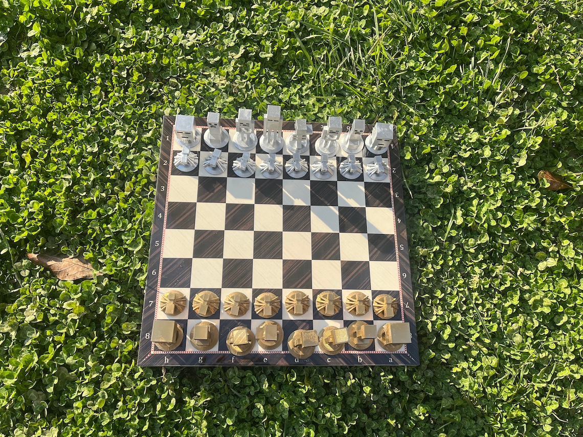 Minecraft Chess Set W Minecraft Pieces With Board Handmade - Etsy Australia