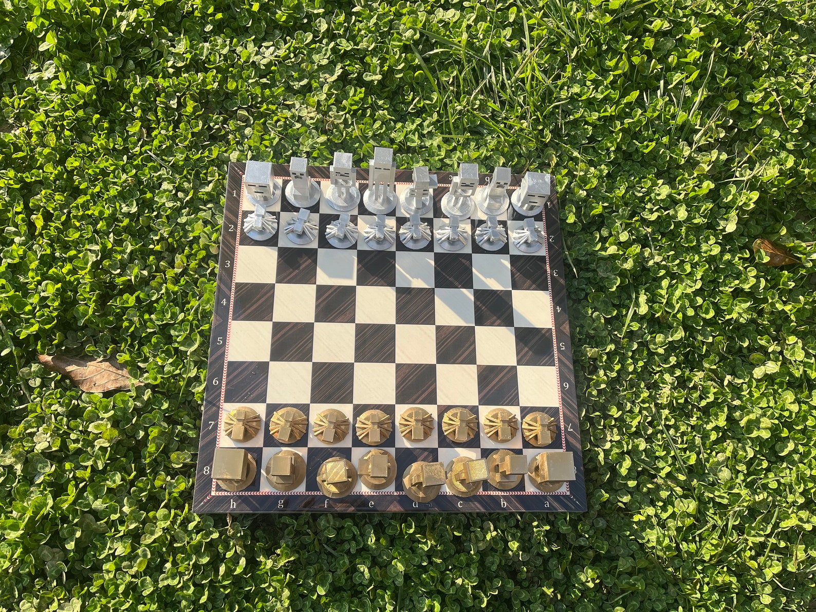 Minecraft Chess Set W Minecraft Pieces With Board Handmade - Etsy