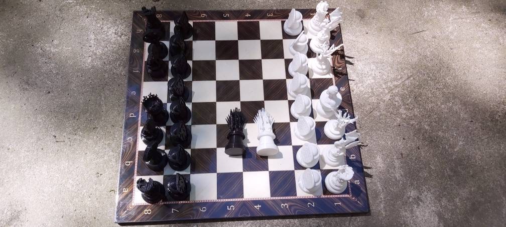 Handmade Game of Thrones Chess Set: 3D Art, Unique Pieces - Etsy