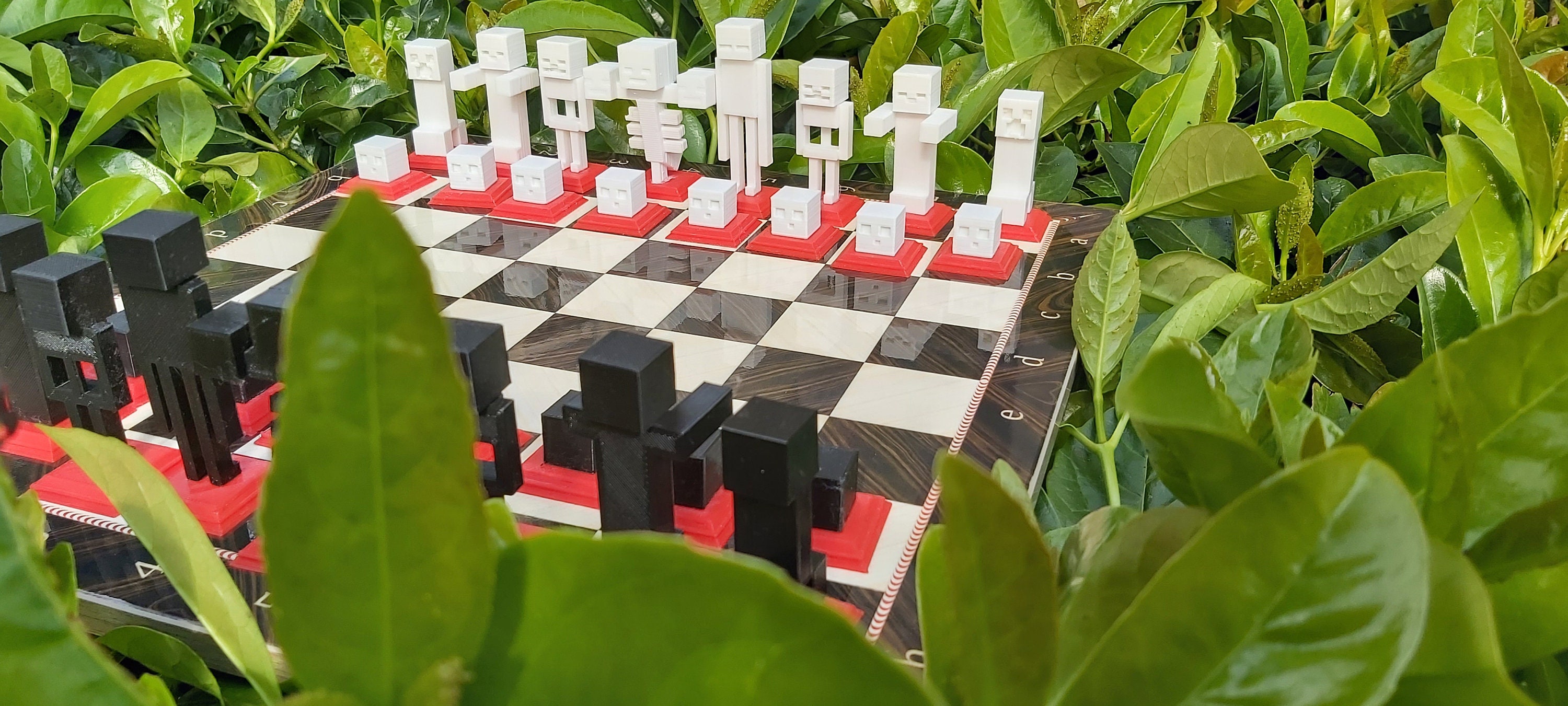 Minecraft Chess Set W Minecraft Pieces With Board Handmade - Etsy Australia