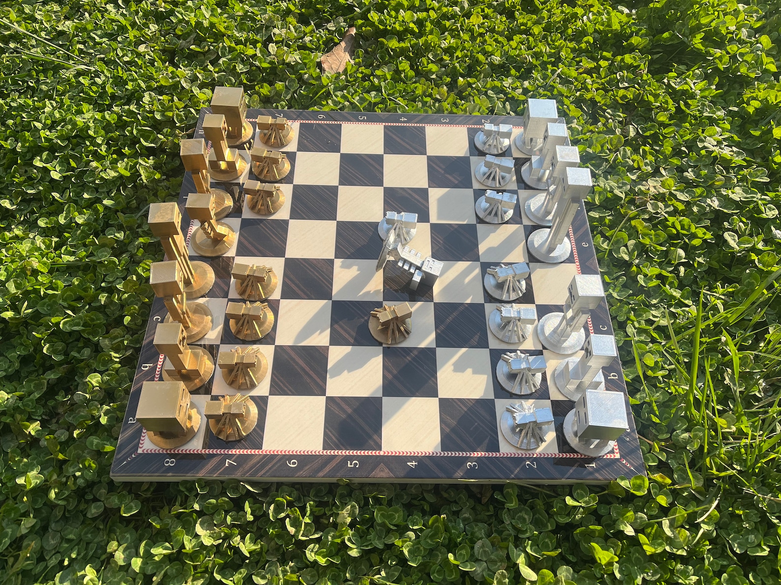 Minecraft Chess Set W Minecraft Pieces With Board Handmade - Etsy