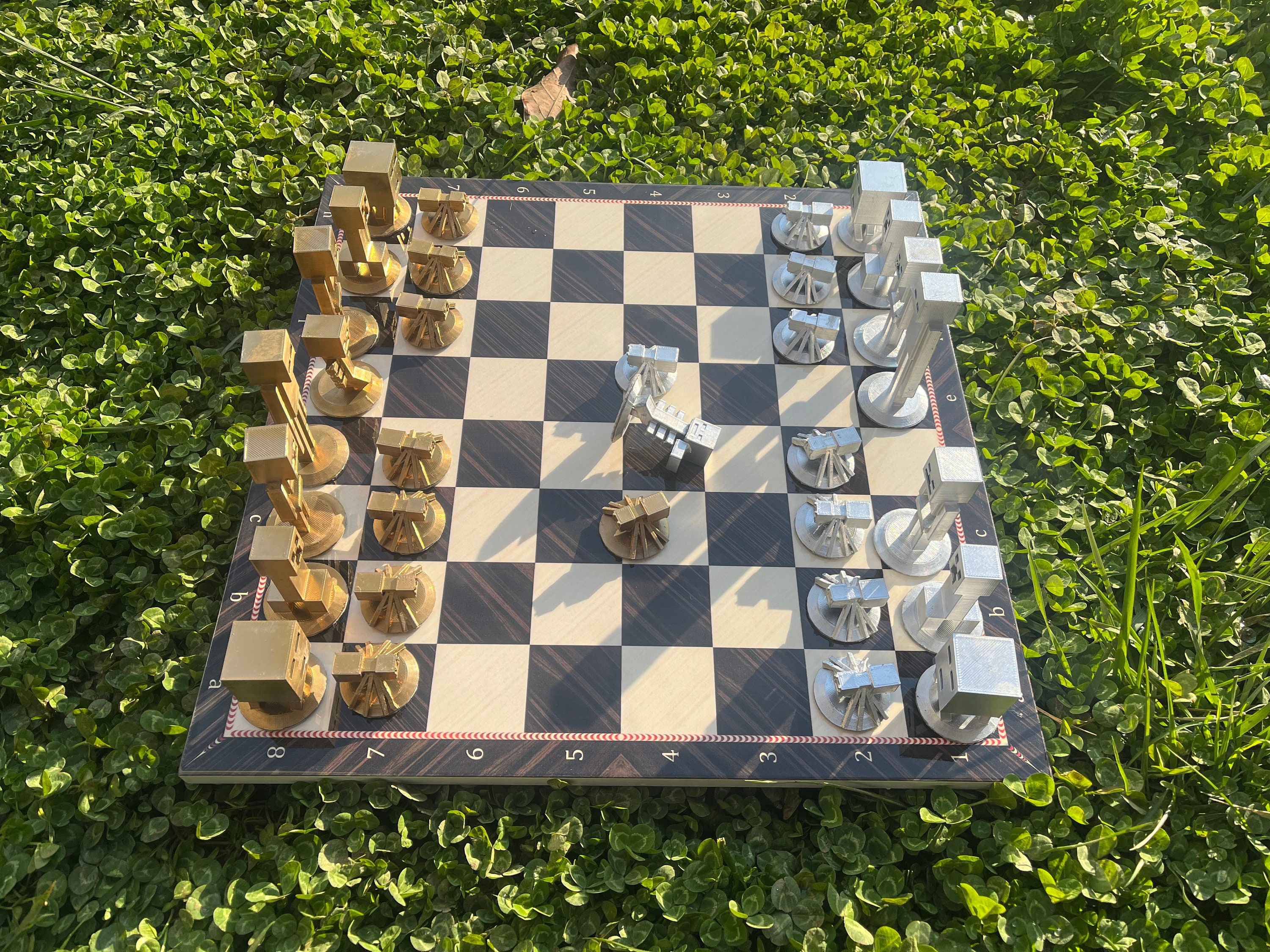 Minecraft Chess Set W Minecraft Pieces With Board Handmade - Etsy