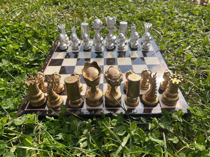 Skull Chess Set W 3D Chess Pieces Death's-head Figures - Etsy