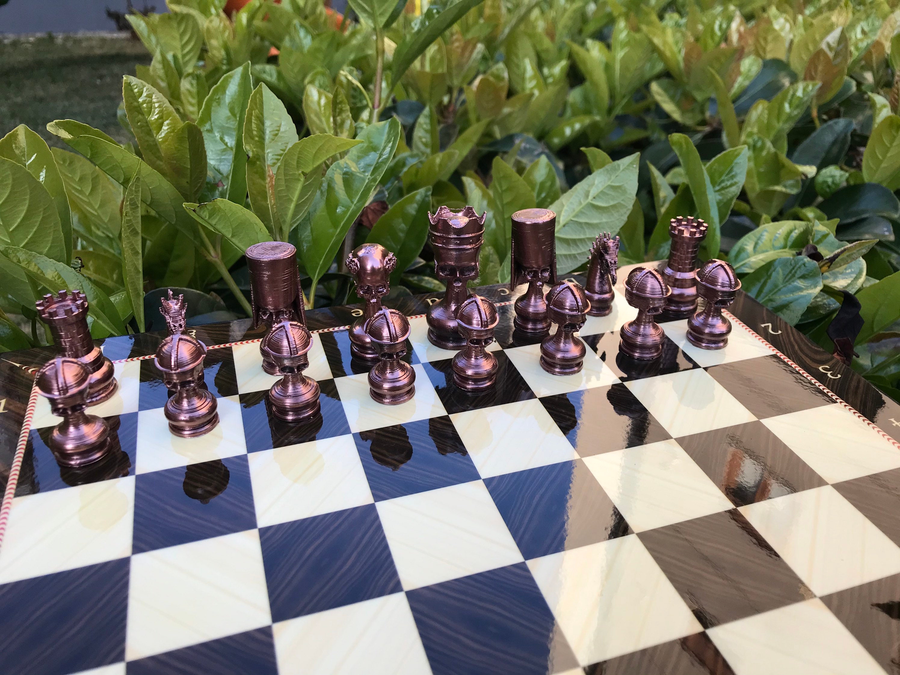 Skull Chess Set W 3D Chess Pieces Death's-head Figures - Etsy UK