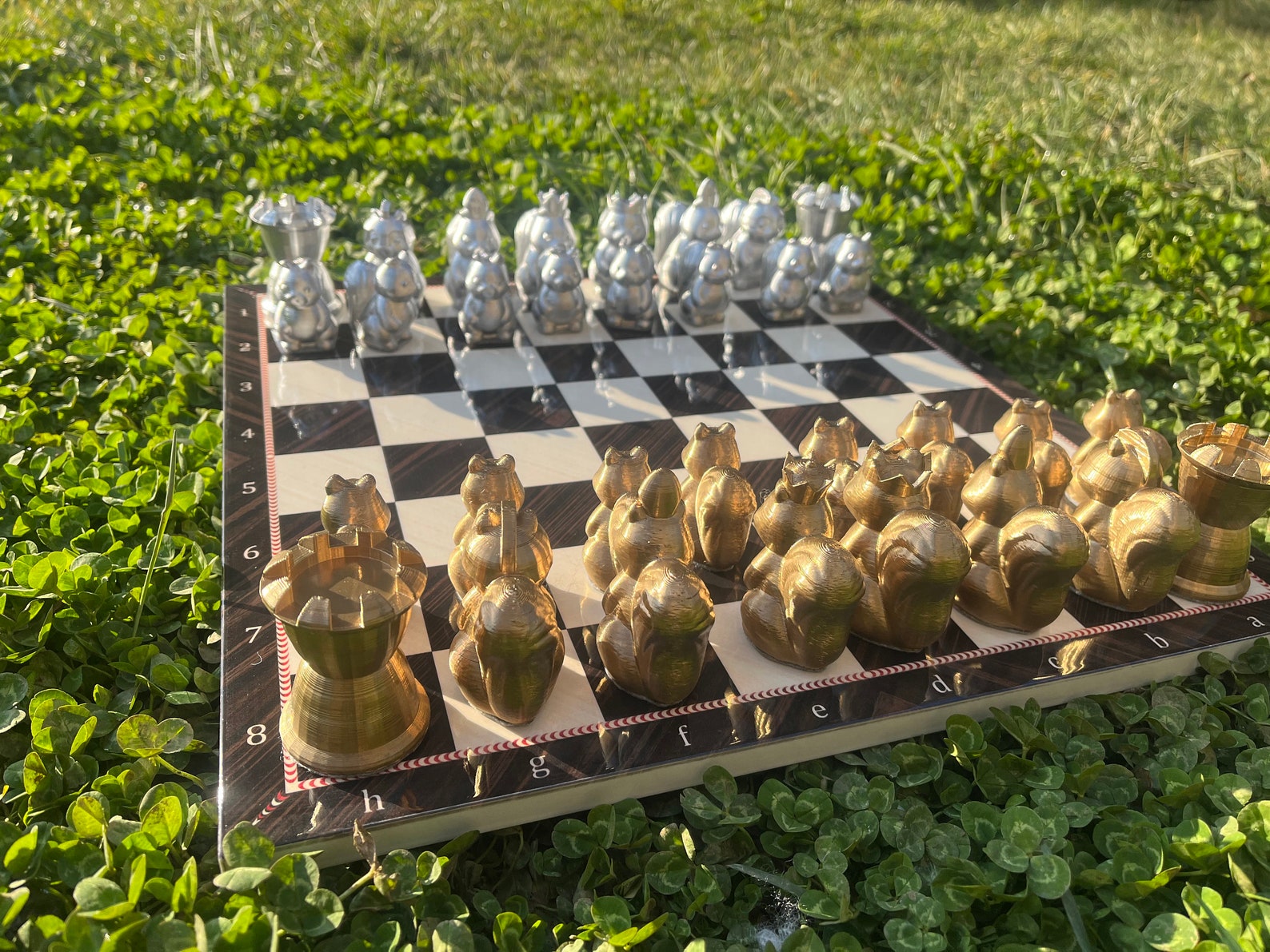 Squirrel Chess Set W Animal Chess Pieces Handmade Chess Set - Etsy