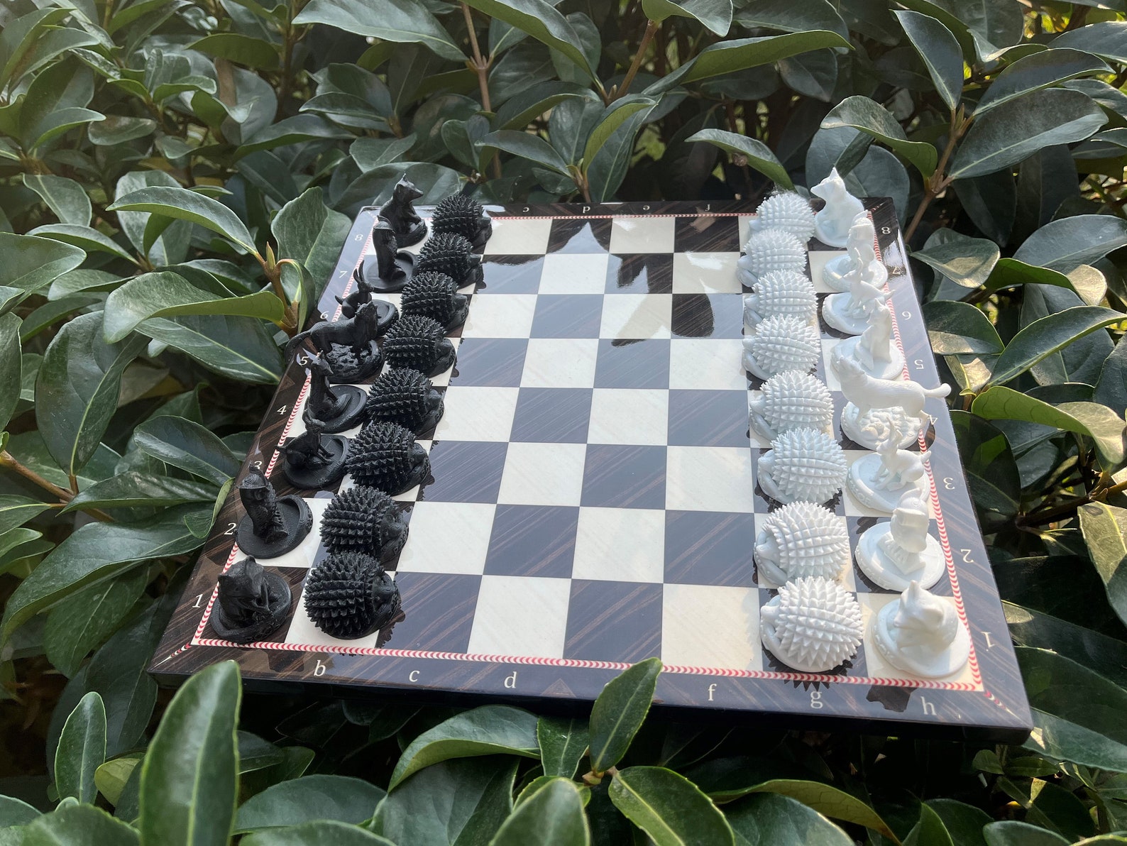 Animal Chess Set: Handmade Wooden Board With 3D Figures - Etsy