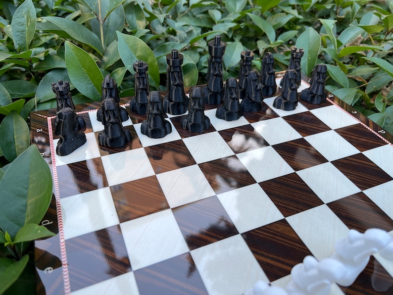 Moai Statue Chess Set: Unique Easter Island Figures - Etsy