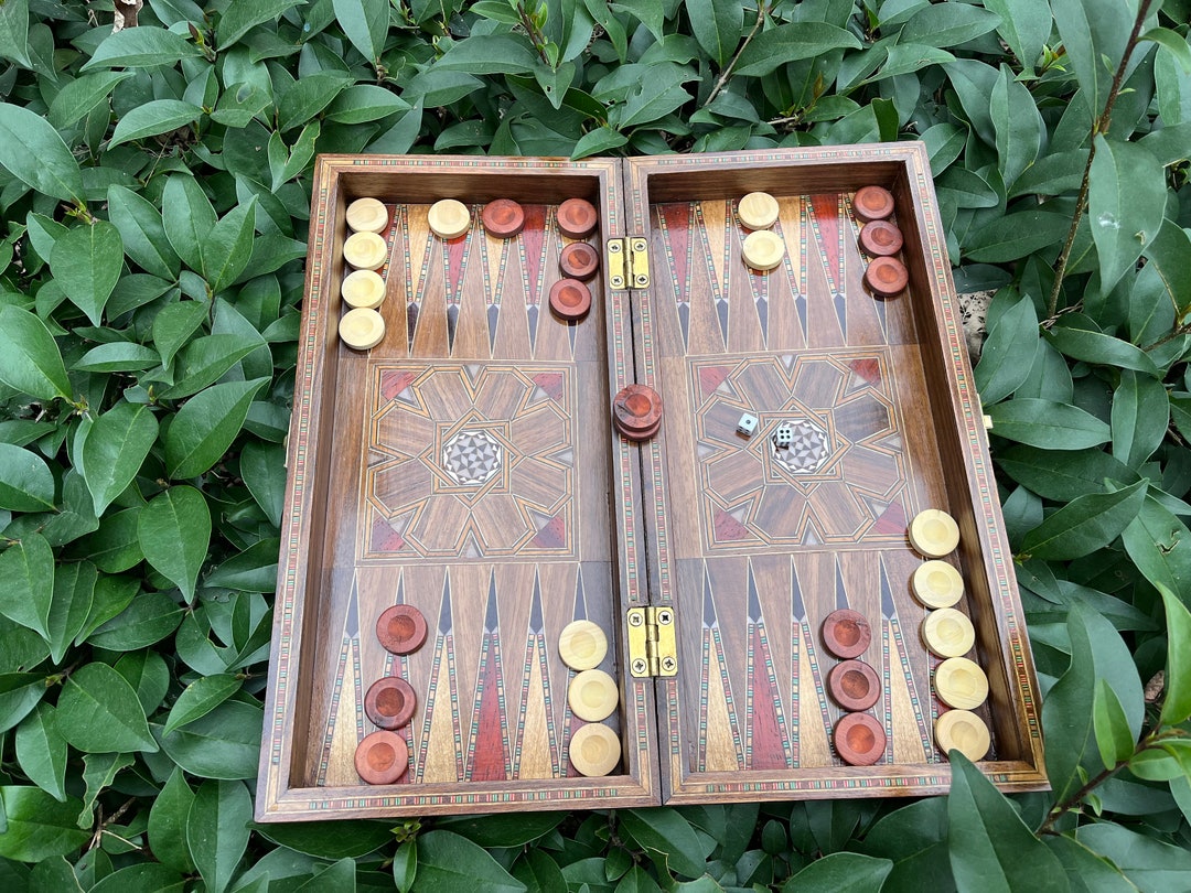 Pearl Backgammon Set W Luxury Backgammon Game Solid Wooden Game Board ...