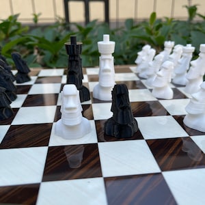 Moai Statue Chess Set: Unique Easter Island Figures - Etsy
