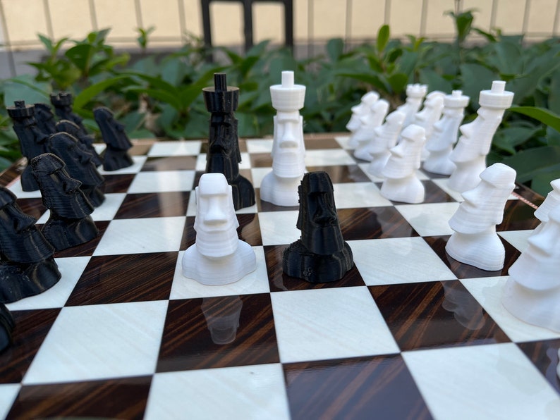 Moai Statue Chess Set: Unique Easter Island Figures - Etsy