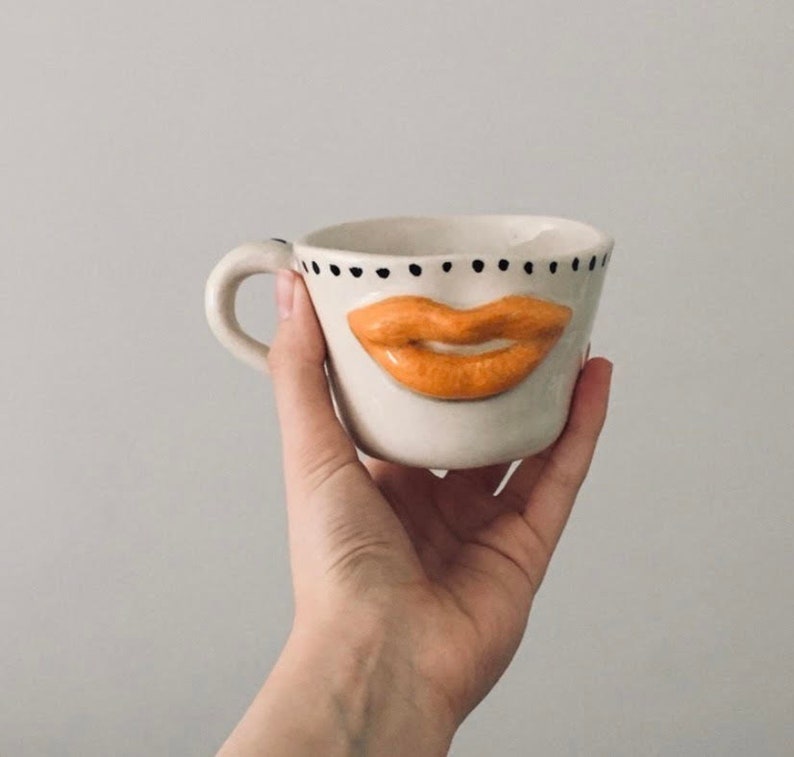 Personalized Ceramic Mug W Handmade Lip Mug Pottery Mug | Etsy