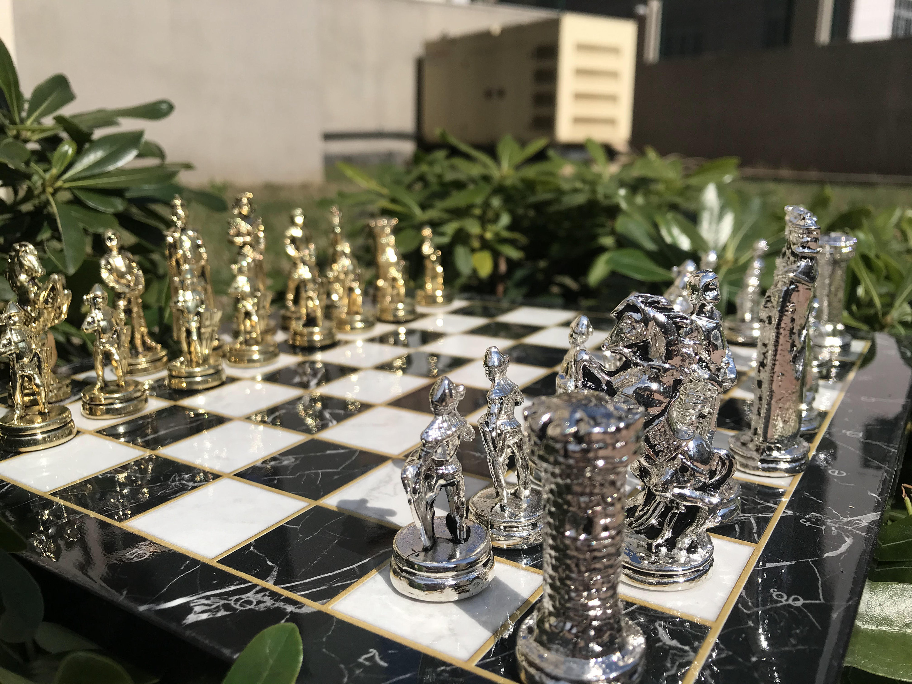 Spanish Chess Set w/ Board Historical Figures Marble | Etsy
