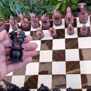 Pokemon Chess Set W Pokemon Pieces With Board Handmade 3D Chess Set ...