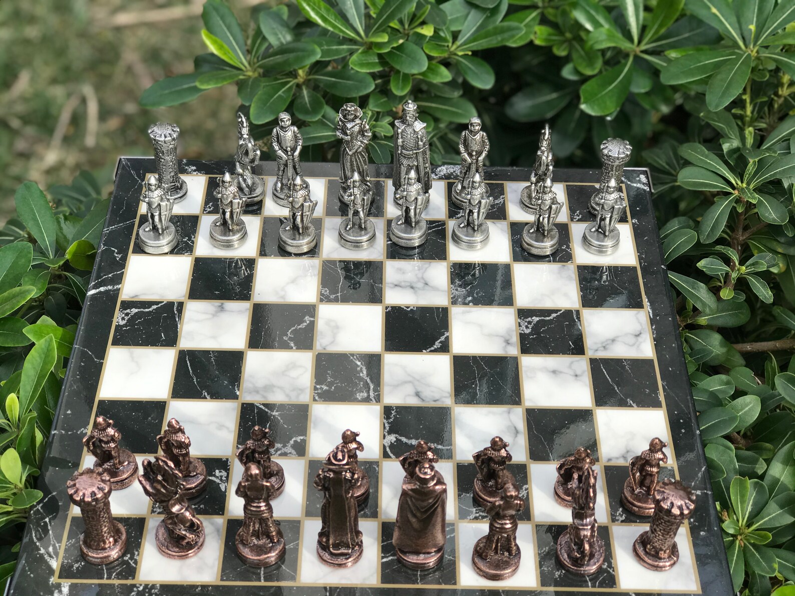 Mythological Chess Set W/ Board Historical Figures Marble - Etsy