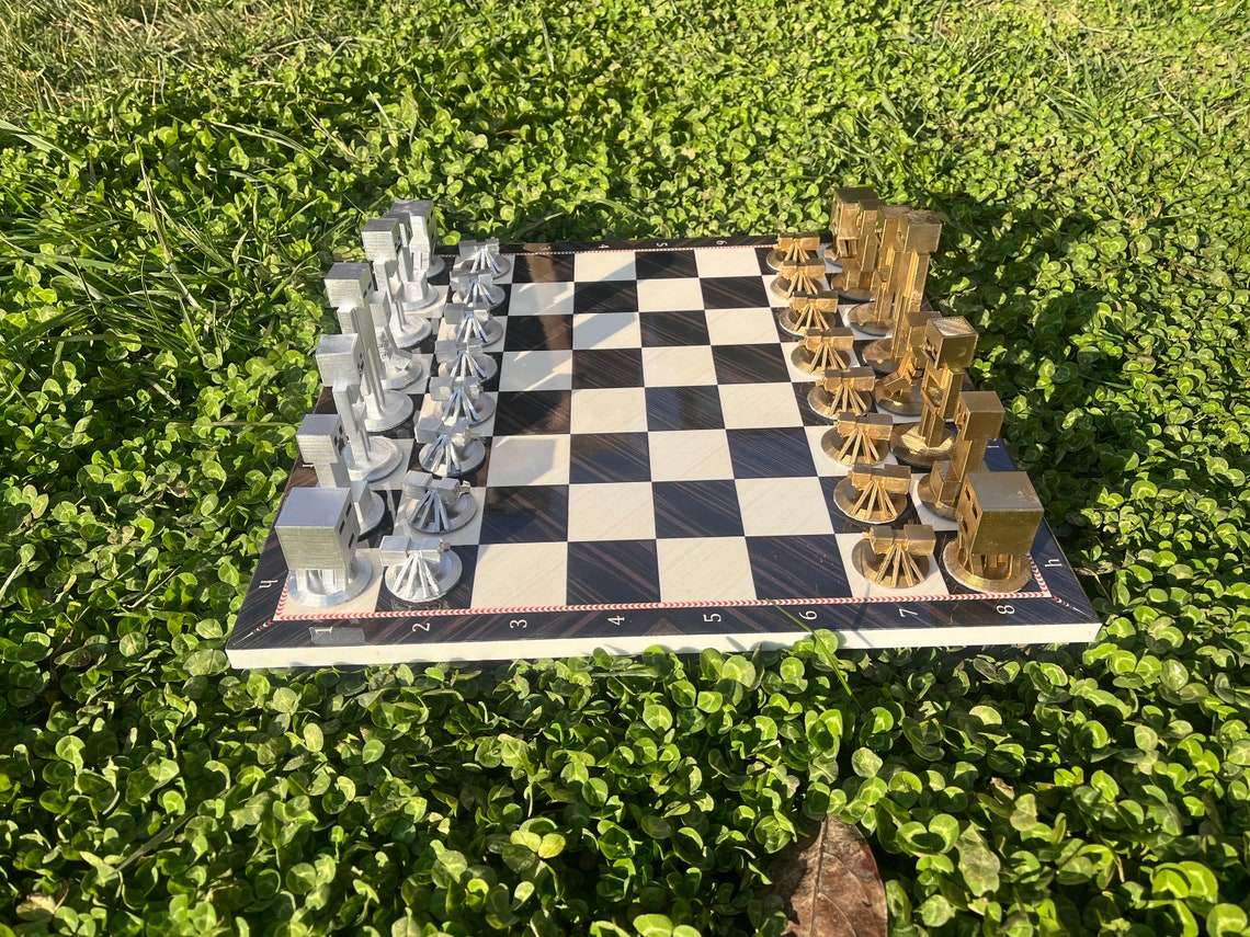 Minecraft Chess Set W Minecraft Pieces With Board Handmade - Etsy