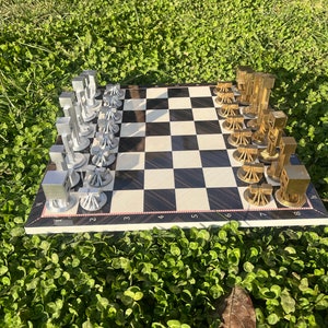 Minecraft Chess Set W\ Minecraft Pieces With Board - Handmade 3D Chess ...