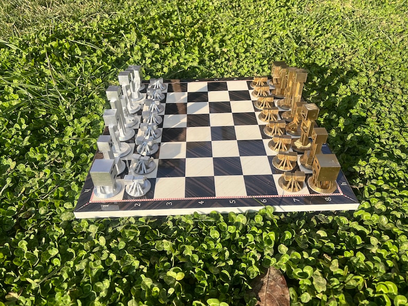Minecraft Chess Set W Minecraft Pieces With Board Handmade - Etsy