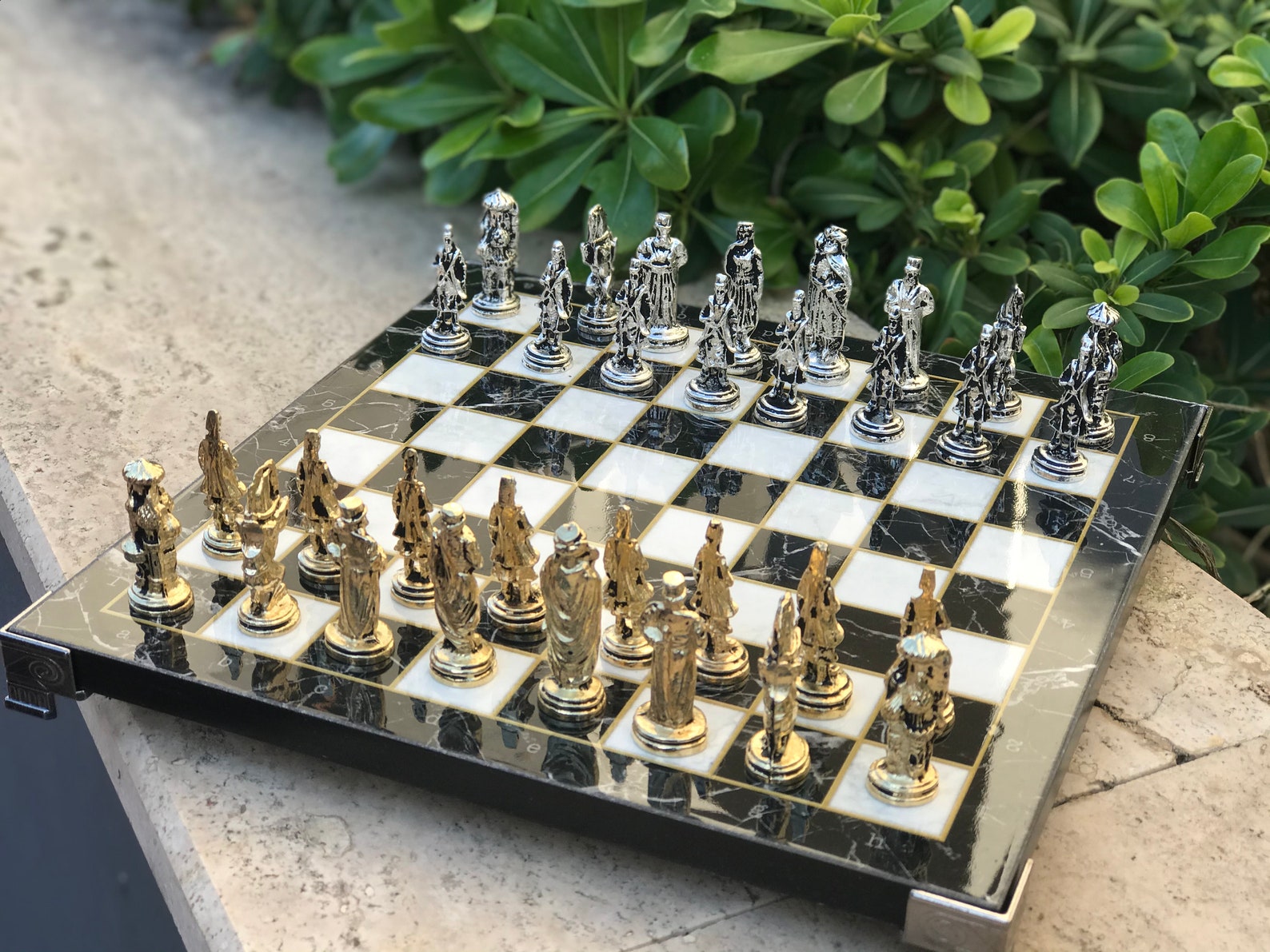 Mythological Chess Set w/ Board Historical Figures Marble | Etsy