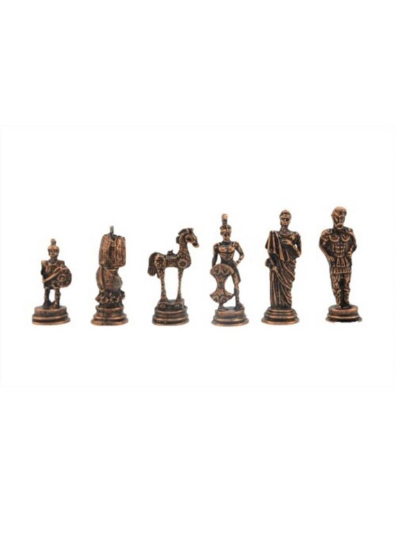 Handmade Metal Chess Pieces W/ Trojan Chess Pieces Only - Etsy