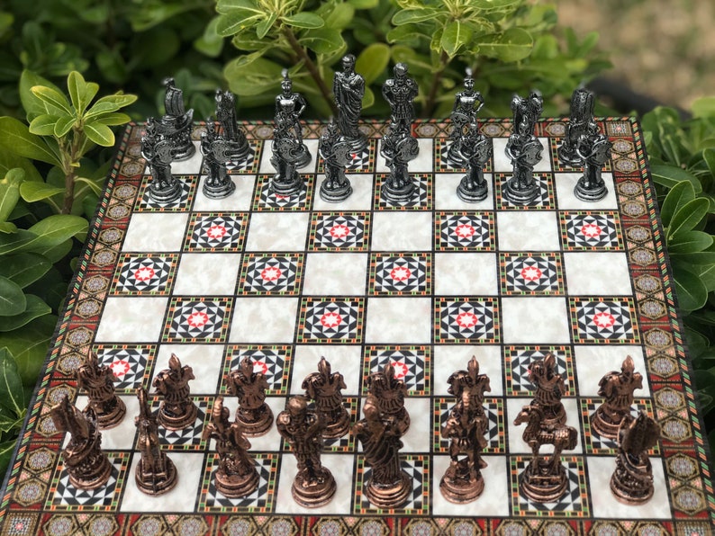 Unique Mythological Chess Set W Handmade Chess Set Metal | Etsy