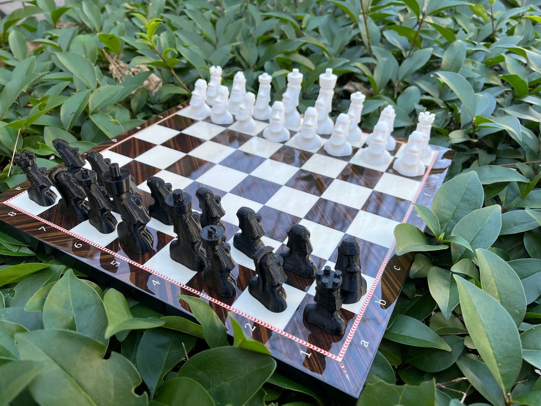 Moai Statue Chess Set: Unique Easter Island Figures - Etsy