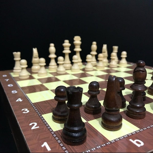 Wooden Chess Set With Drawers - Etsy