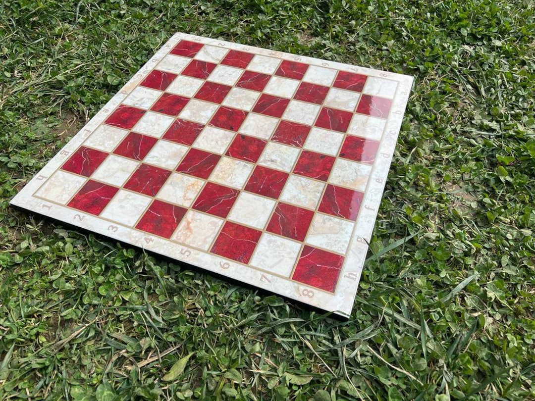 Red Chess Board - Only Chessboard - 36x36cm Wooden Chessboard - Etsy