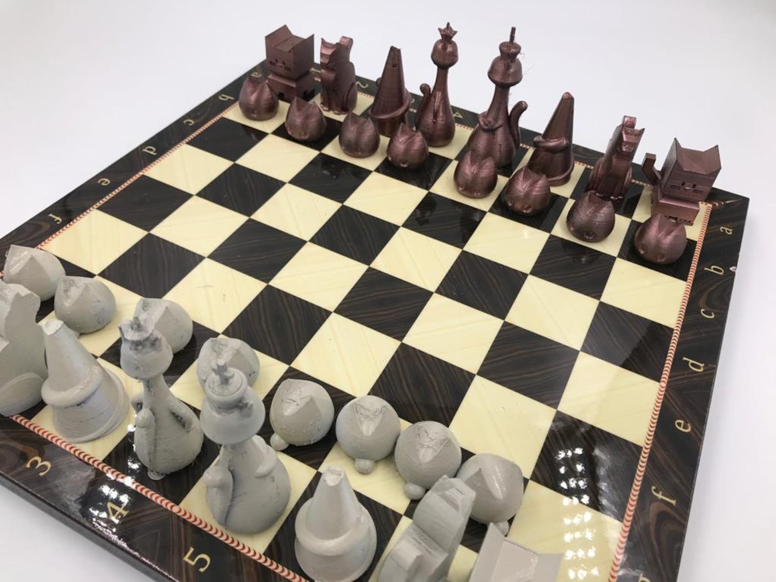 Cat Chess Set w Cat Pieces with Board Handmade 3D Chess Set | Etsy